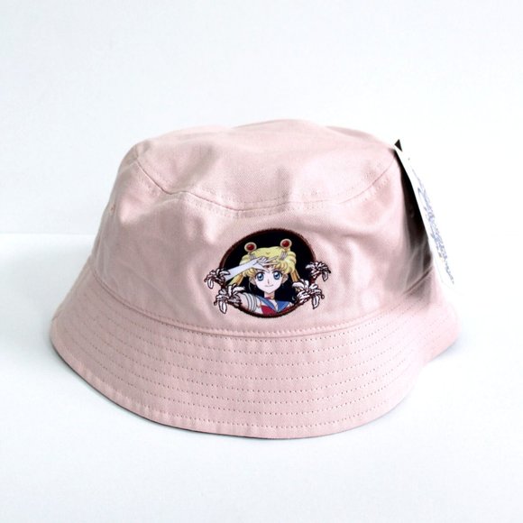Bioworld | Accessories | Sailor Moon Pink Rose Embroidered Patch Bucket ...